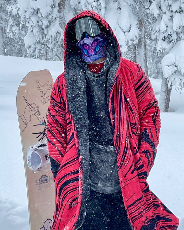 Red Retro Electro Dream Cloak - Electro Threads