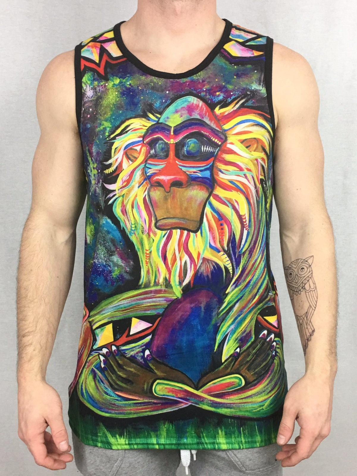 Meditating Rafiki Tank - Electro Threads